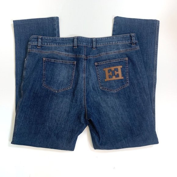 Escada | Jeans | Escada Dark Wash Plus Size Straight Leg Jeans With ...